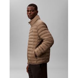 Steppjacke Calvin Klein "LS LT WT NYLN CHNNLD", Herren, Gr. L, bungee cord, Web, Obermaterial: 100% Polyamid, regular fit normal, Rundhals, eingesetzt gerader Abschluss, Jacken, Mit Rundhalsausschnitt