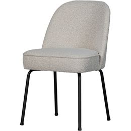 Esszimmerstuhl Woood "Stockholm", beige (natur, schwarz), B:50cm H:82,5cm T:57cm, 100% Polyester, Stühle, Polsterstuhl, 4-Fuß-Metallgestell, Breite 50 cm