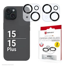 Displex Kameraschutzglas "Camera Lens Glass All-In-One Protector Full Cover", transparent, B:9cm H:1,2cm T:13,5mm, Displayfolien, Objektivschutz, Kameraschutz, kratz- & stoßfest