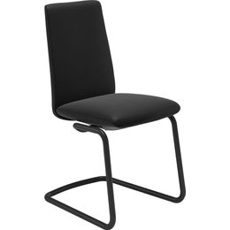 Polsterstuhl stressless "Laurel", schwarz (schwarz paloma, schwarz matt), B:53cm H:92cm T:59cm, Leder PALOMA: PALOMA ist ein durchgef&auml;rbtes Semianilin-M&ouml;belleder mit nat&uuml;rlicher Narbung., St&uuml;hle, Polsterstuhl, Low Back, Gr&ouml;&szlig;e M, mit Beinen aus Stahl in Schwarz matt