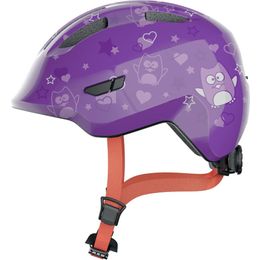 Kinderfahrradhelm Abus "SMILEY 3.0" Gr. M, lila (lila star), Helme, Kinder, M Kopfumfang: 50cm - 55cm