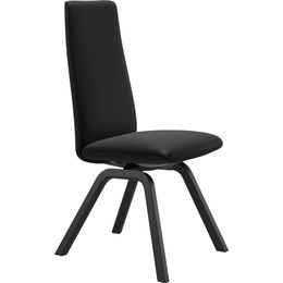 Polsterstuhl stressless "Laurel", schwarz (schwarz batick, schwarz), B:49cm H:105cm T:60cm, Leder BATICK: BATICK ist ein leicht korrigiertes, durchgef&auml;rbtes und genarbtes M&ouml;belleder, bei dem die meisten Unebenheiten und Spuren in der Regel entfernt wurden., St&uuml;hle, Polsterstuhl, High Back, Gr&ouml;&szlig;e M, mit schr&auml;ggestellten Beinen in Schwarz