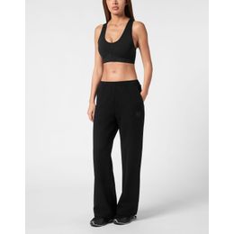 Jogginghose Plein Sport "Jogginghose", Damen, Gr. L, US-Größen, schwarz (02, schwarz), Obermaterial: 77% Baumwolle, 23% Polyester, Hosen