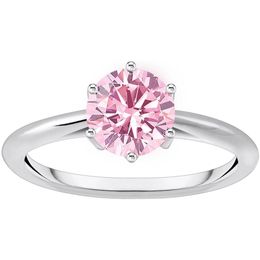 Fingerring Thomas Sabo "Schmuck Silber 925 Ring Solit&auml;r" Gr. 60, bunt (silberfarben, pink), Fingerringe, Damen, 60, Silber 925 (recycelt), 2mm, Fingerring, mit Zirkonia (synth.)