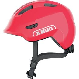 Kinderfahrradhelm Abus "SMILEY 3.0" Gr. M, rot (shiny rot), Helme, Kinder, M Kopfumfang: 50cm - 55cm