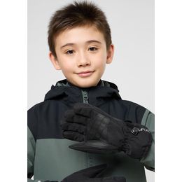 Skihandschuhe Jack Wolfskin "2L WINTER GLOVE K", Mädchen, Gr. 128, schwarz, Hauptmaterial: 100% Polyester; Kontrast: 100% Polyurethane; Futter: 100% Polyester, Handschuhe