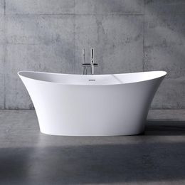 neoro n50 freistehende Badewanne L: 173 B: 85 H: 66,5 cm, mit pflegeleichter Oberfl&auml;che, BN0009WM,