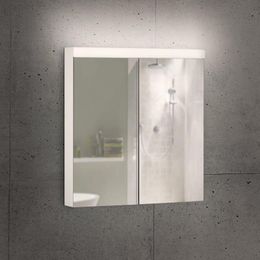 Schneider LOW basic Spiegelschrank, 2 T&uuml;ren, 171.280.02.0201, LOB 80/2/LED