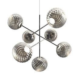 Tom Dixon Whirl Pendelleuchte, LED 7-flammig, LEDC02CHEU+WHS02CH#7, WHC02CH-CEUM4
