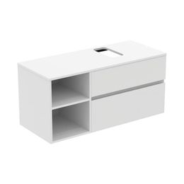 Ideal Standard Finesse Schrank mit Konsolenplatte B: 120,2 H: 55,8 T: 50,5 cm, 2 Ausz&uuml;ge, E3508Y1,