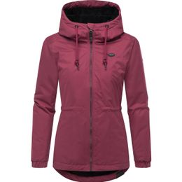 Winterjacke Ragwear "Dankka Warm", Damen, Gr. 5XL (50), weinrot, Obermaterial: 100% Polyester, Innenfutter: 100% Polyester, Wattierung: 100% Polyester, Basic, figurumspielend Po-bedeckend, hoch geschlossener Ausschnitt, Ärmel ohne Ärmelschlitz elastischer Bund mit Gummizug, Jacken, Wasserdichte weiche Damen Jacke für den Winter