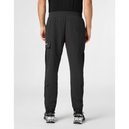 Jogginghose Plein Sport "Jogginghose", Herren, Gr. 4XL, US-Größen, schwarz (02, schwarz), Obermaterial: 89% Polyamid, 11% Elasthan, Hosen