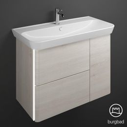 Burgbad Iveo Schrank mit Waschtisch, 1 T&uuml;r, 2 Ausz&uuml;ge, SFFR100LF2835C0001,