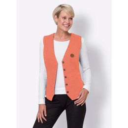 Jeansweste Classic Basics, Damen, Gr. 48, orange (papaya), 97% Baumwolle, 3% Elasthan, unifarben, Westen
