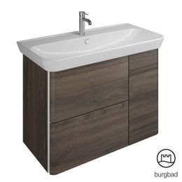 Burgbad Iveo Schrank mit Waschtisch, 1 T&uuml;r, 2 Ausz&uuml;ge, SFEZ100LF2748C0001,