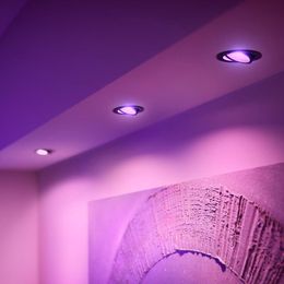 PHILIPS Hue White & Color Ambiance Centura Einbaustrahler, 3er Set, GU10, 8720169318977,