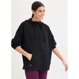 bonprix Oversized Sport-Hoodie mit Modal ultrasoft, schwarz, Modal