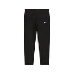 Lauftights Puma "W RUN VELOCITY 3/4TH TIGHT", Damen, Gr. L, N-Gr, schwarz (Puma schwarz), Trikot, Obermaterial: 77% Polyester, 23% Elasthan, unifarben, schmal 3/4-Länge, Hosen