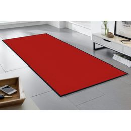 Fu&szlig;matte "Original Uni, Schmutzfangteppich" Gr. 18, rot (signalrot), B:75cm H:9mm L:120cm, Kunstfaser, wash+dry by Kleen-Tex, Teppiche, Fu&szlig;matte, Schmutzmatte, rutschhemmend, auch als L&auml;ufer erh&auml;ltlich