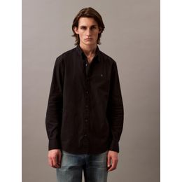 Herren Langarmhemd "LS SOLID OXFORD CLASSIC SHIRT"schwarz, Gr. S, Calvin Klein Jeans, unifarben, Web, Obermaterial: 98% Baumwolle, 2% Elasthan,