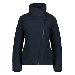 alife and kickin Winterjacke ALIFE & KICKIN "Damen NellAK A", Damen, Gr. L, blau (marine), 100% Polyester, normal hüftlang, Rippbündchen, Jacken, Figurbetont mit schrägem Reißverschluss und hohem gefütterten Kragen