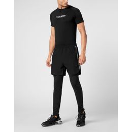 Sporthose Plein Sport "Jogginghose", Herren, Gr. XXL, US-Größen, schwarz (02, schwarz), Obermaterial: 94% Nylon, 92% Polyester, 8% Elasthan, Hosen