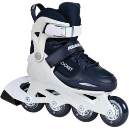 Inlineskates Powerslide "Powerslide Rocket Blue adj." Gr. 37, blau (blau, wei&szlig;), Inlineskates_Rollschuhe, Kinder, 37/40 (bis 60 kg), Kunstfaser, gr&ouml;&szlig;enverstellbar