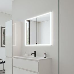 Burgbad RL20 Spiegelschrank, 2 T&uuml;ren mit Klarglasausschnitt, SPVN090F6947G0291,