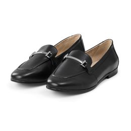 Tchibo - Leder-Loafer - Damen - Gr. 41 - silber