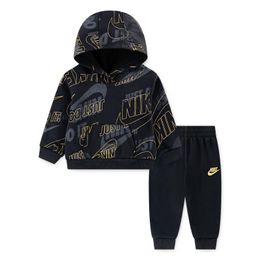 Jogginganzug Nike Sportswear "NKN N NSW GWM LT WT FLC SET", Jungen, Gr. 98 (3), schwarz, Obermaterial: 60% Baumwolle, 40% Polyester, Sportanzüge, für Kinder