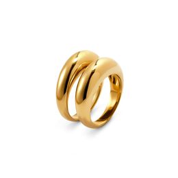 Tchibo - Chunky-Ring-Set - Damen - Gr. 19 - gold