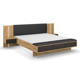 Rauch Bettanlage &raquo;Apollon&laquo; - 279x243x100cm - schwarz - Holz / Holz
