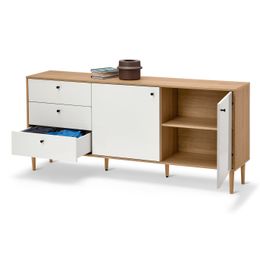 Tchibo - Sideboard »Bekeson« - 177,5x40x79cm - schwarz - Holz / Echtholzfurnier / Eichenholz