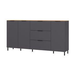 Tchibo - Sideboard »California« - 192x40x98cm - schwarz - Holz / Metall