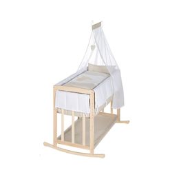 Roba 4-in-1-Stuben-Beistellbett &raquo;Liebhab&auml;r&laquo; - 50x94x76,5cm - naturfarben - Holz / Baumwolle / Polyester
