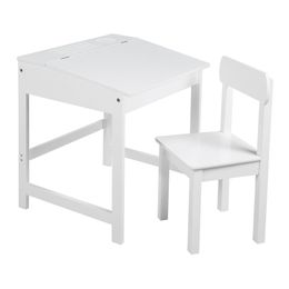 Roba Schulpult mit Stuhl - 55x49x58cm - wei&szlig; - Holz