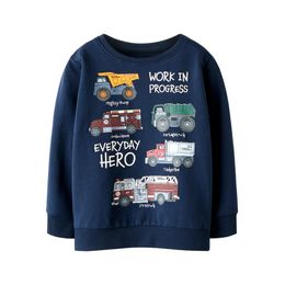Sweatshirt name it "NMMORSON TONKA NREG SWEAT BRU CPLG", Jungen, Gr. 110, navy blazer, Sweatware, Obermaterial: 95% Baumwolle, 5% Elasthan, bedruckt, Rundhals, Sweatshirts Sweatshirt