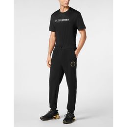 Jogginghose Plein Sport "Tiger", Herren, Gr. 4XL, US-Größen, schwarz (02, schwarz), Obermaterial: 59% Baumwolle, 41% Polyester, Hosen Jogginghose
