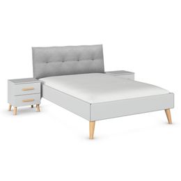 Rauch Bettanlage &raquo;Skandi&laquo; mit 2 Nachttischen - 248x219x109cm - braun - Holz