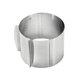 Tchibo - Extrahoher Edelstahl-Tortenring - silber