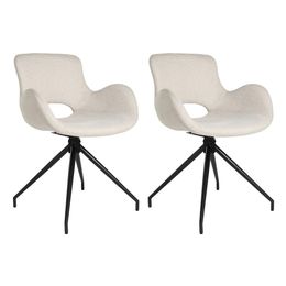 Eglo St&uuml;hle 2er-Set &raquo;Bulacan&laquo; - 58x58x82cm - schwarz - Kunststoff / Stahl / Polyester