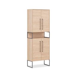 Tchibo - Hochschrank &raquo;Dumone&laquo; - 65x33x183,5cm - anthrazit - Holz / Metall
