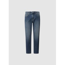 Straight-Jeans Pepe Jeans "STRAIGHT JEANS CASH", Herren, Gr. 32, Länge 34, blau (used mid blau), Denim/Jeans, Obermaterial: 98% Baumwolle, 2% Elasthan, straight fit, Jeans, im 5-Pocket-Stil