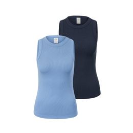 Tchibo - 2 Sporttops - Damen - Gr. L - dunkelblau