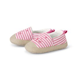 Tchibo - Baby-Krabbelschuhe - M&auml;dchen - Gr. 17-18 - wei&szlig;/gestreift