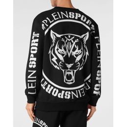 Sweatshirt Plein Sport "Carbon Tiger", Jungen, Gr. XL, schwarz (02, schwarz), Obermaterial: 80% Baumwolle, 20% Polyester, Sweatshirts