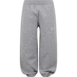 Jogginghose Karl Kani "Karl Kani Small Signature Essential Sweatpants Junior", Kinder, Gr. 134/140, Normalgrößen, grau, 70% Baumwolle, 30% Polyester, unifarben, normal, Hosen Jogginghose
