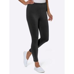 Leggings Classic Basics, Damen, Gr. 36, Normalgrößen, schwarz, 95% Baumwolle, 5% Elasthan, unifarben, 7/8-Länge, Hosen Leggings
