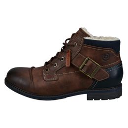 Bugatti Herren Winterboots, Gr. 41cognac, Lederimitat, Schuhe, Boots, Schn&uuml;rboots, Workerboots mit Innenrei&szlig;verschluss