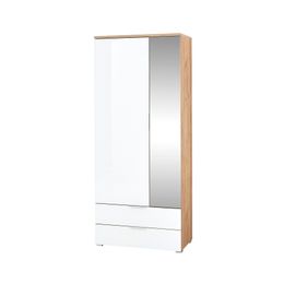Tchibo - Garderobenschrank &raquo;Telde&laquo; - 84x40x196cm - silber - Glas / Metall